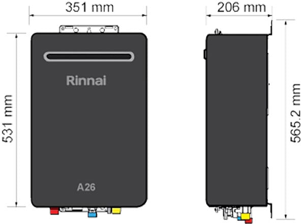 Rinnai INFINITY® A26 Graphite® external – Heatrite